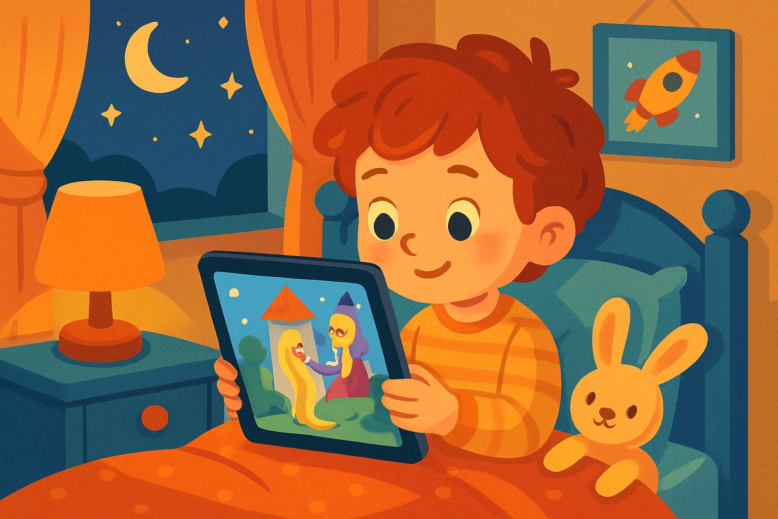 Stories about screen time for children aged 7-8 years old | Oh My Tales