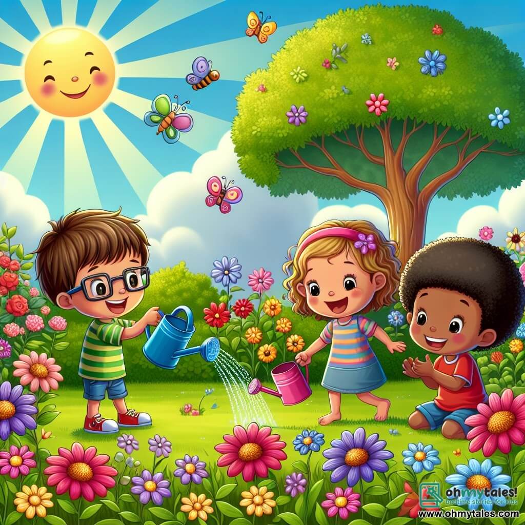 🎧 Sam's Sunny Garden Adventure | Story about summer vacation | 1-2 ...