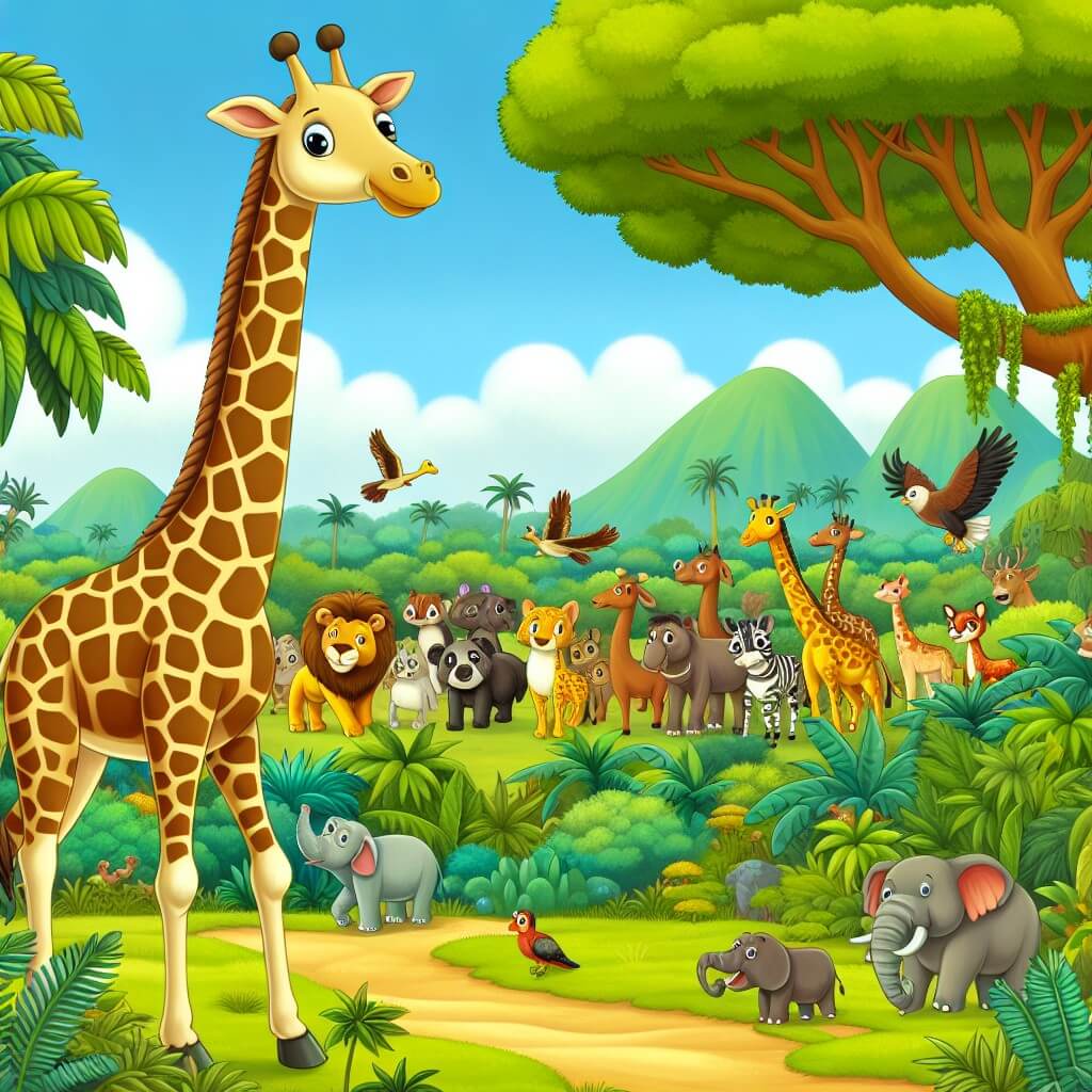 The Curious Giraffe's Magical Journey | Animal story | 5-6 years old | Tale